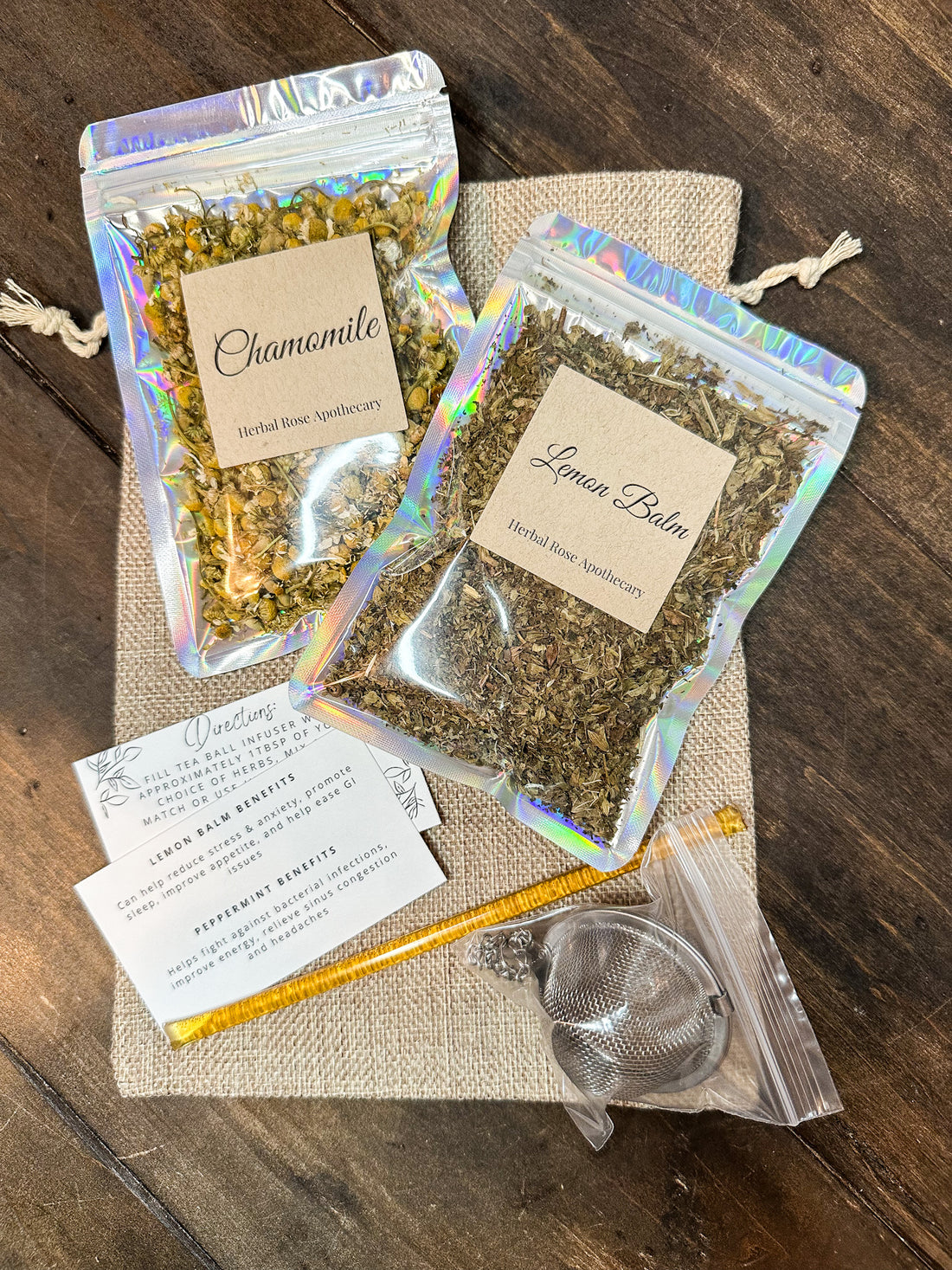 Herbal Tea Gift Bag - 2 herb gift bag – herbalroseapothecary